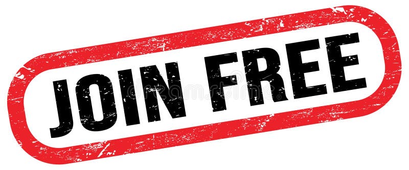 JOIN FREE, Text Written on Red-black Stamp Sign Stock Illustration ...