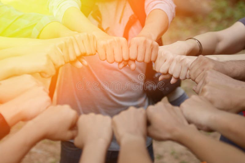 Join Hands Together, the Expression of Teamwork Stock Image - Image of ...