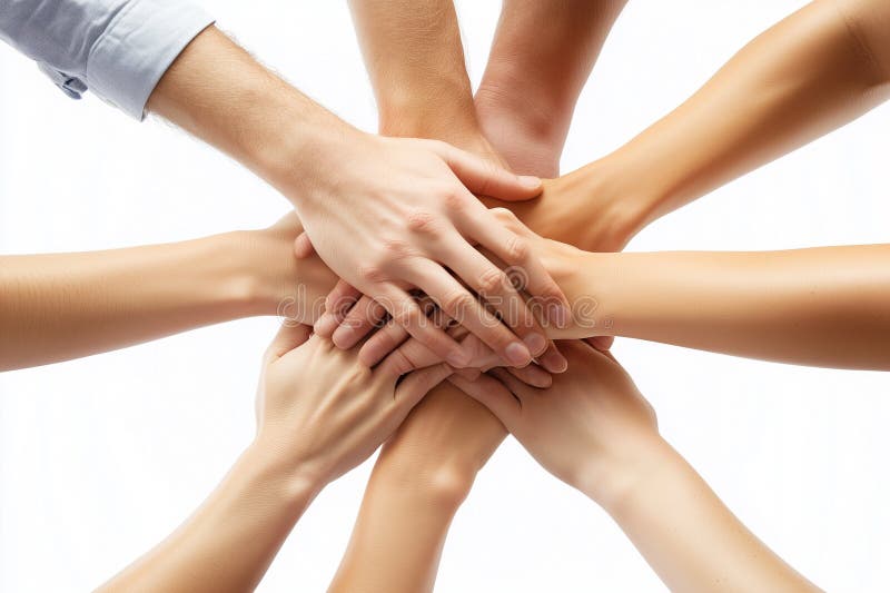 Join Hands and Work As a Team, Hold Hands in a Circle by Generative Ai ...