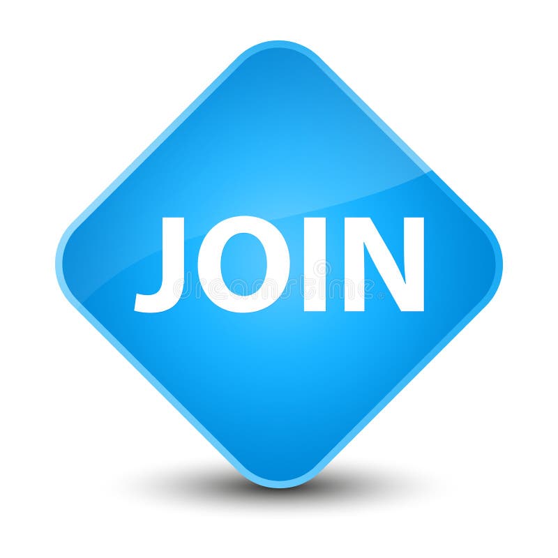 Join blue square button stock illustration. Illustration of blue - 90003655