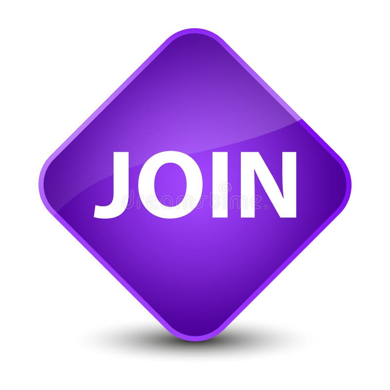 Join purple square button stock illustration. Illustration of attach ...