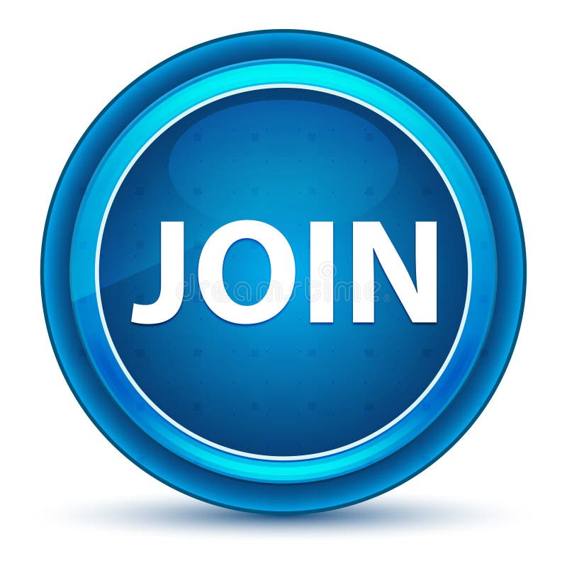 Join Eyeball Blue Round Button Stock Illustration - Illustration of ...