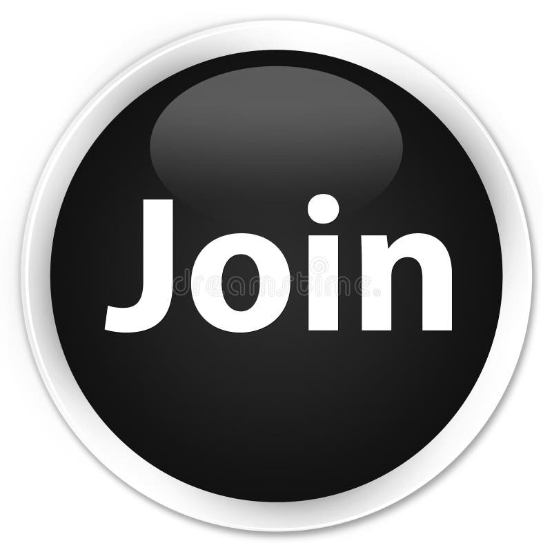 Join Premium Red Round Button Stock Illustration - Illustration of text ...