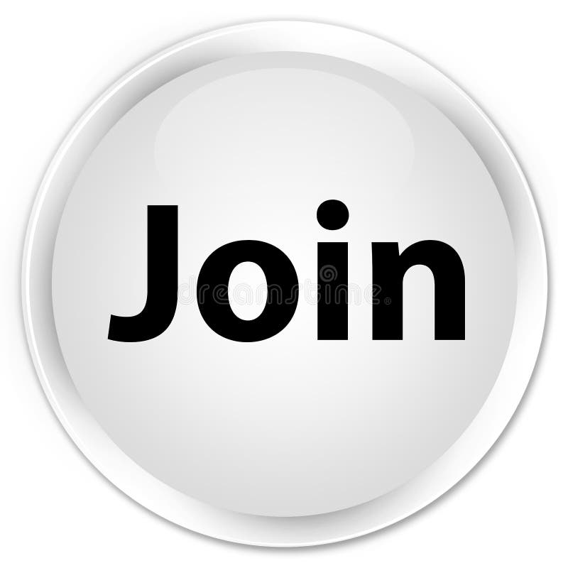 Join Premium White Round Button Stock Illustration - Illustration of ...