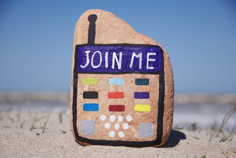 Join me on display stock image. Image of hello, messaging - 28850425