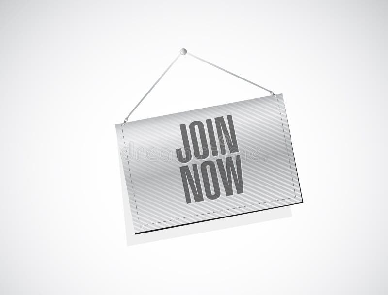 Join Now Banner Sign Concept Illustration Design Stock Illustration ...