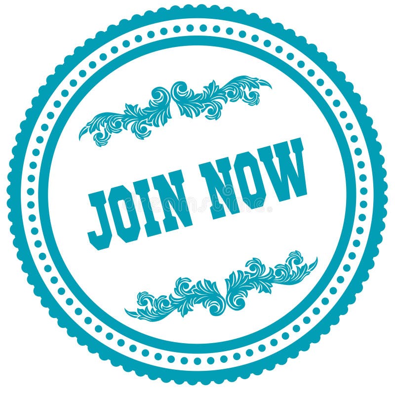 Blue JOIN US ribbon badge. stock illustration. Illustration of element ...