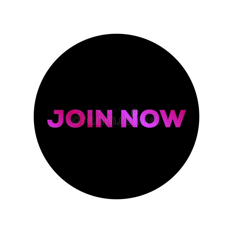 Join Now Button Icon. Join Typography Icon Stock Vector - Illustration ...