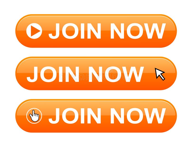 Join now button stock vector. Illustration of click - 121847126