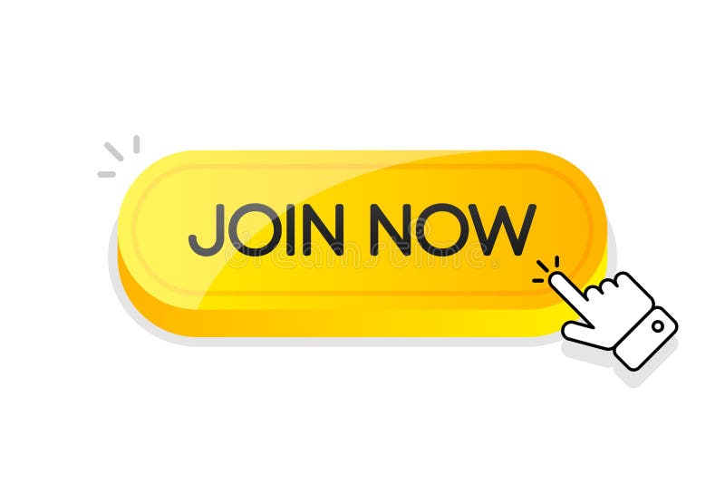 Join Now 3d Button. Mouse Touched Button. Vector Illustration. Stock ...
