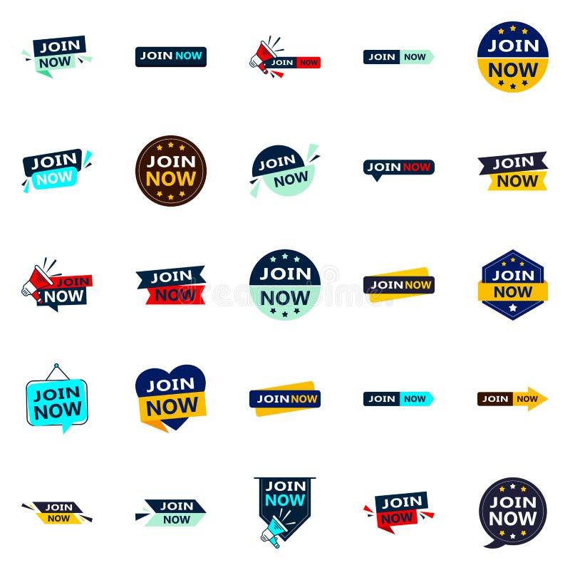 Join Now 25 Eye Catching Typographic Banners for Promoting Membership ...