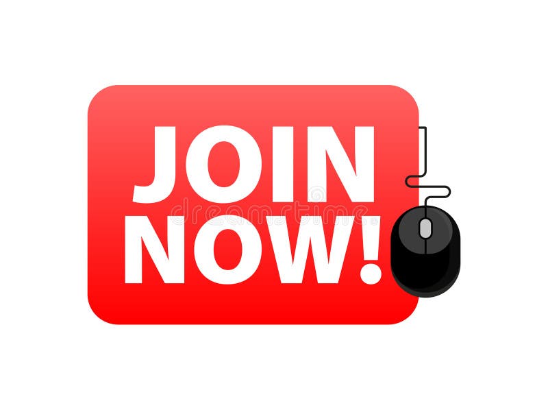 Join Now Label. Click Arrow. Vector Illustration. Stock Vector ...