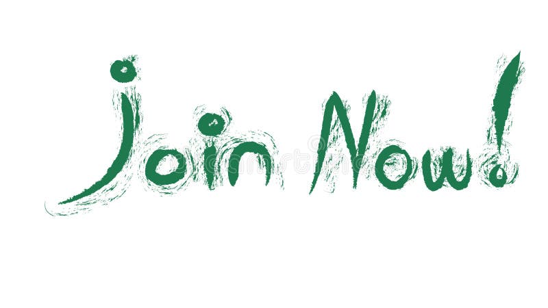 Join Now ! Motivating Ad Template Hand Writing with Green Colors Stock ...