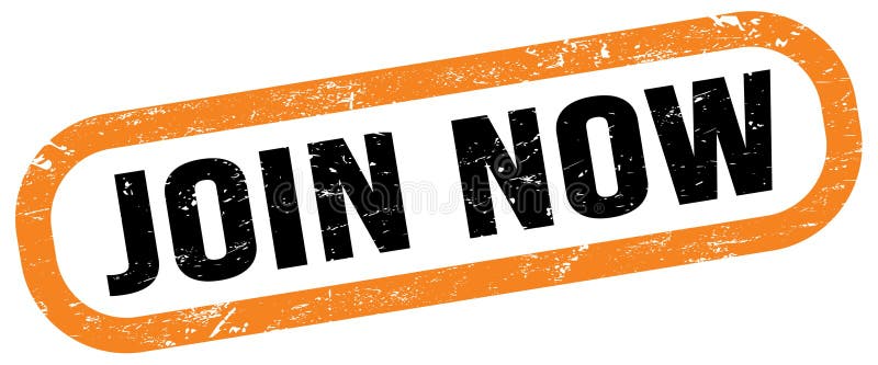 JOIN NOW, Text Written on Orange-black Stamp Sign Stock Illustration ...