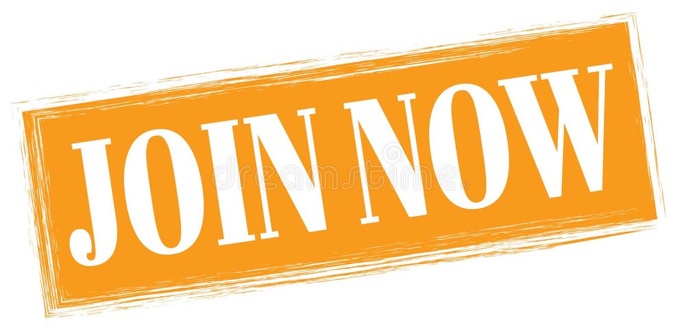 JOIN NOW Text Written on Orange Stamp Sign Stock Illustration ...