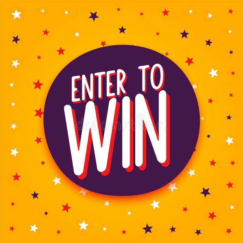 Join Now To Win Big Prizes Yellow Template Design Stock Vector ...