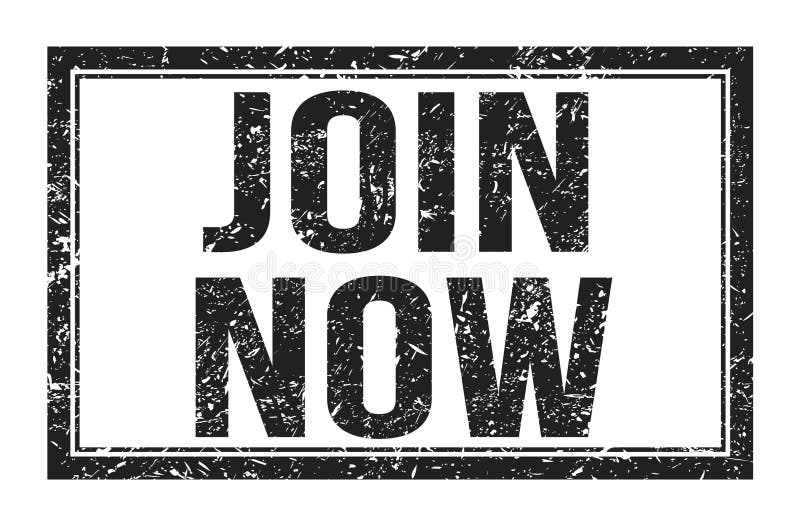 JOIN NOW, Words on Black Rectangle Stamp Sign Stock Illustration ...