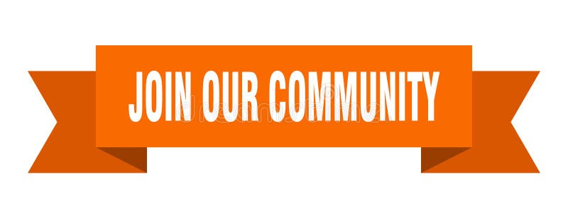 Join our community ribbon. stock vector. Illustration of peeler - 191261216