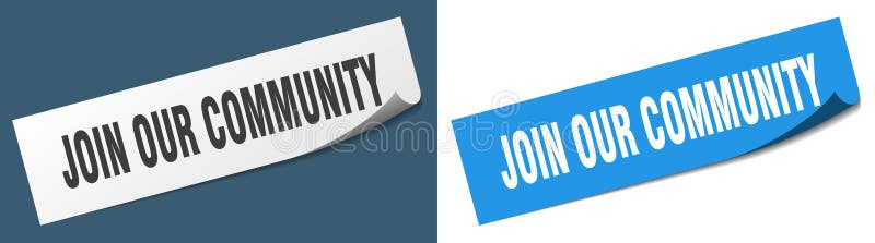 Community Sticker. Community Sign Set Stock Vector - Illustration of ...
