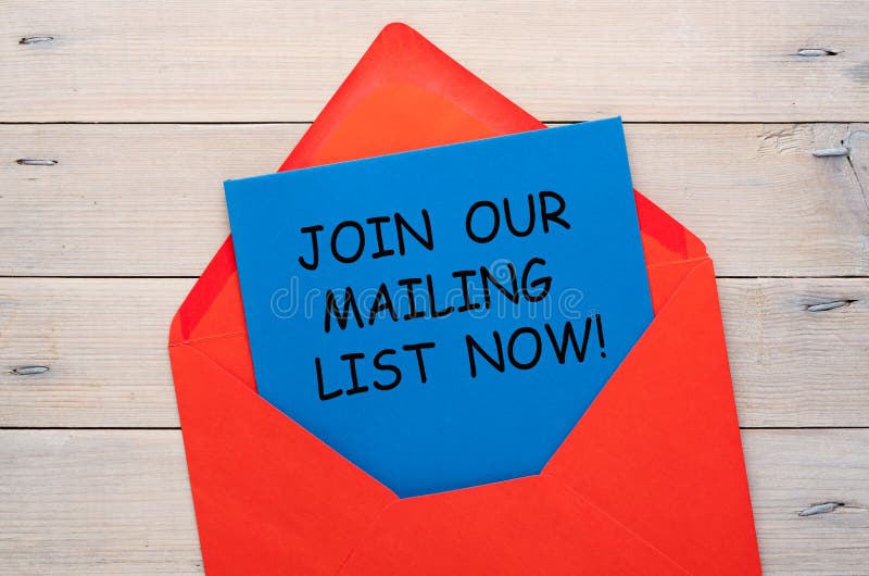 Join Our Mailing List stock photo. Image of correspondence - 176563252 Join Our Mailing List stock photo. Image of correspondence - 176563252