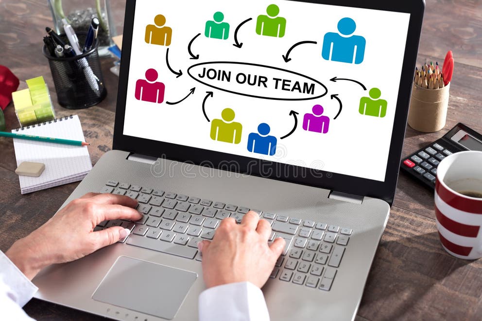 Join Our Team Concept on a Laptop Screen Stock Photo - Image of ...
