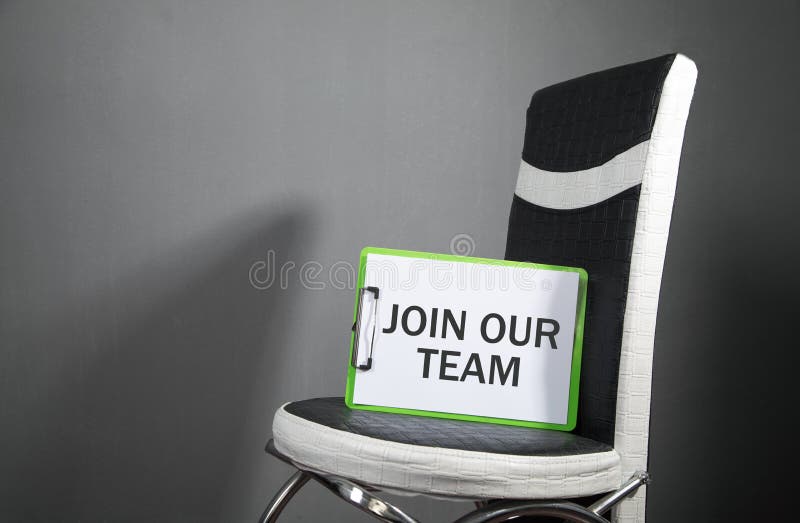 Join Our Team Message with a Chair Stock Photo - Image of career ...