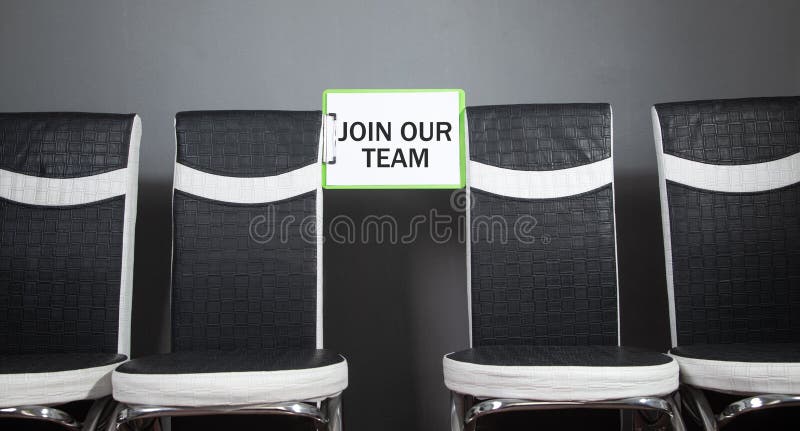 Join Our Team Message with a Chair Stock Image - Image of workforce ...