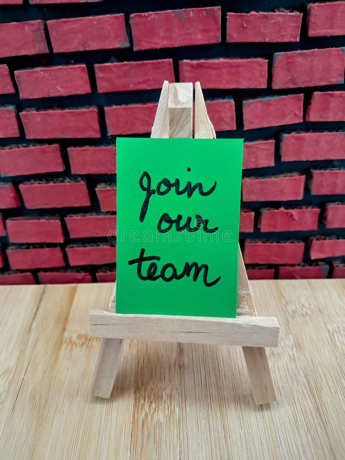 Join Our Team Message on a Wood Easel Stock Illustration - Illustration ...