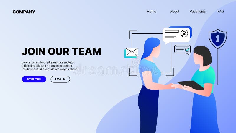 Join Our Team. Recruitment Illustration Stock Vector - Illustration of ...