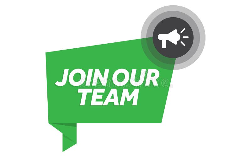 Join Our Team. Badge With Megaphone Icon. Flat Vector Illustration On ... Join Our Team. Badge With Megaphone Icon. Flat Vector Illustration On ...