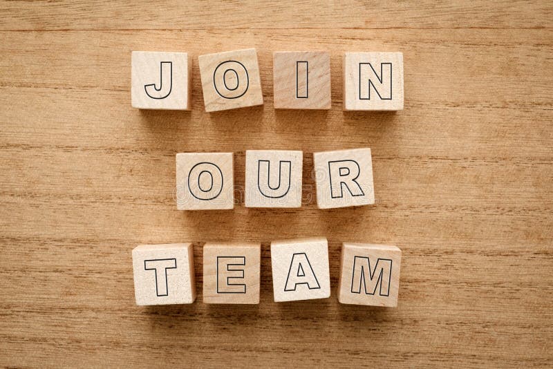 Join Our Team Word on Wooden Cube Blocks Stock Image - Image of member ...
