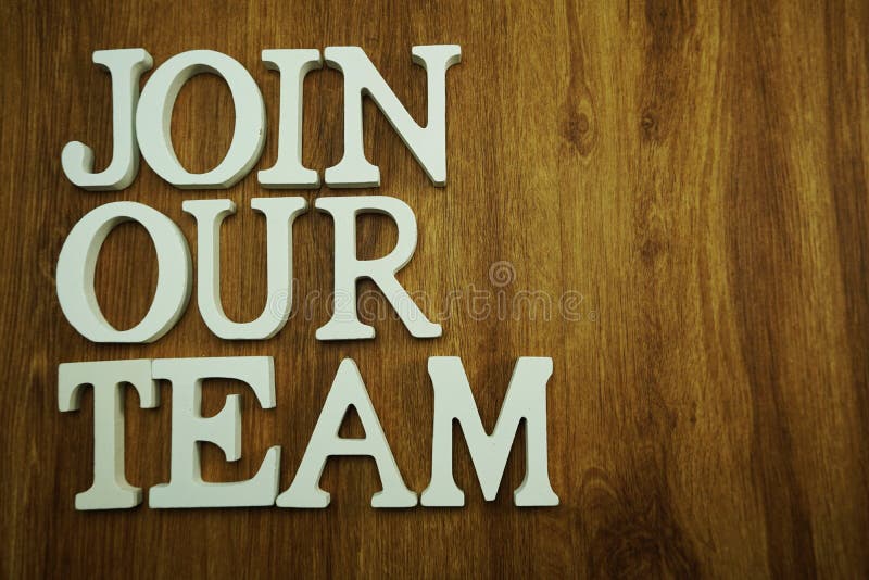 Join Our Team Made from Wooden Cubes with Letters Alphabet Stock Image ...