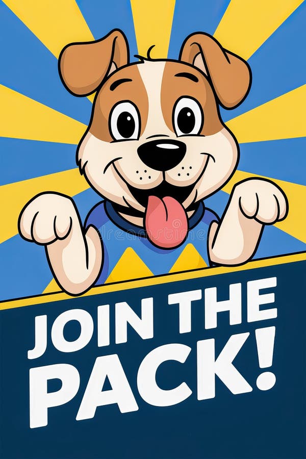 Join the Pack! Enthusiastic Dog Invites Companionship Stock Image ...