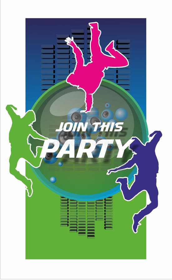 Join this party 2 stock illustration. Illustration of party - 23203087