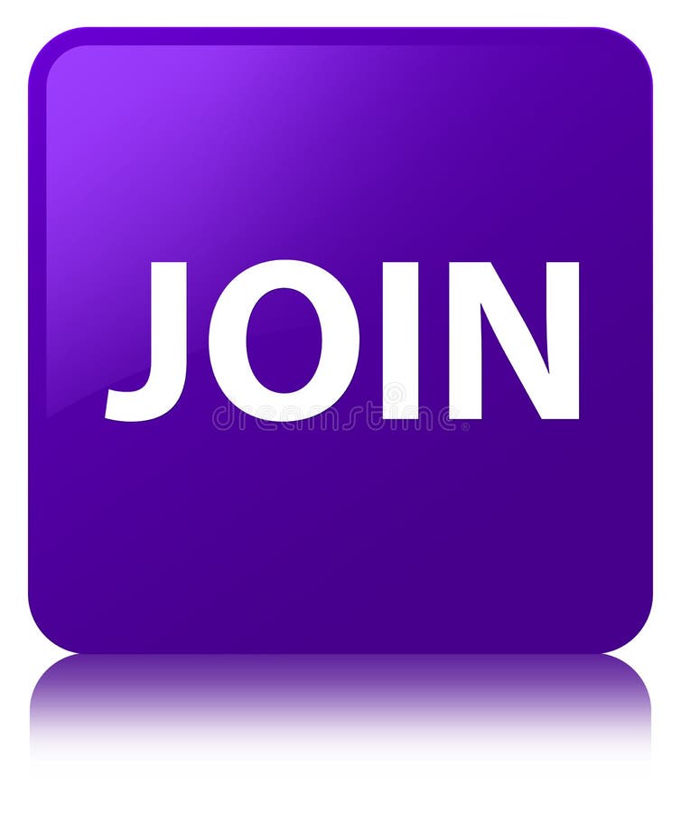 Join purple square button stock illustration. Illustration of attach ...