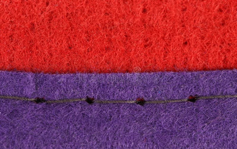 Join of Red and Blue Fabric. Stock Image - Image of background ...