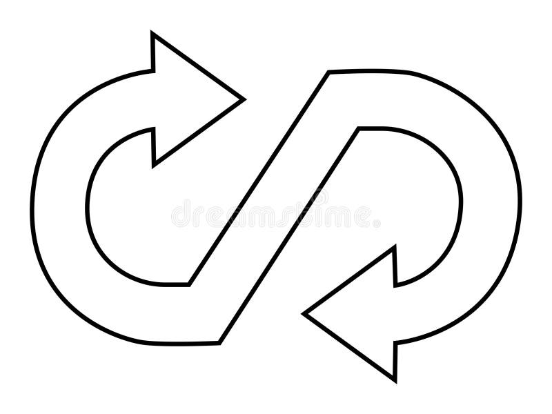 Joint refresh arrows stock illustration. Illustration of infinity ...