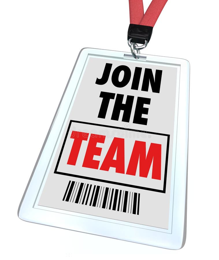 Join the Team - Lanyard and Badge Stock Illustration - Illustration of ...