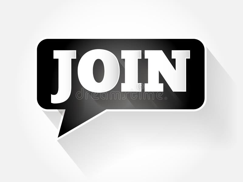 Join Us Text Hanging on White Background Stock Illustration ...