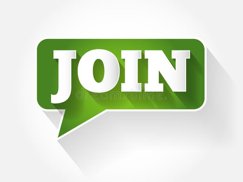 Join Us Text Hanging on White Background Stock Illustration ...