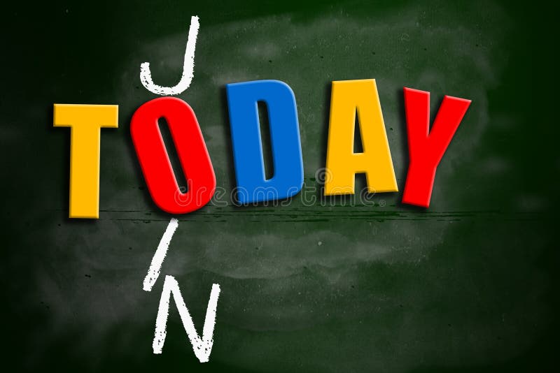 Join Today Conceptual Words on Blackboard Stock Illustration ...