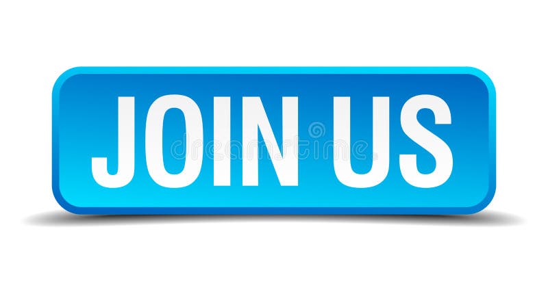 Join Us Blue 3d Realistic Square Button Stock Vector - Illustration of ...