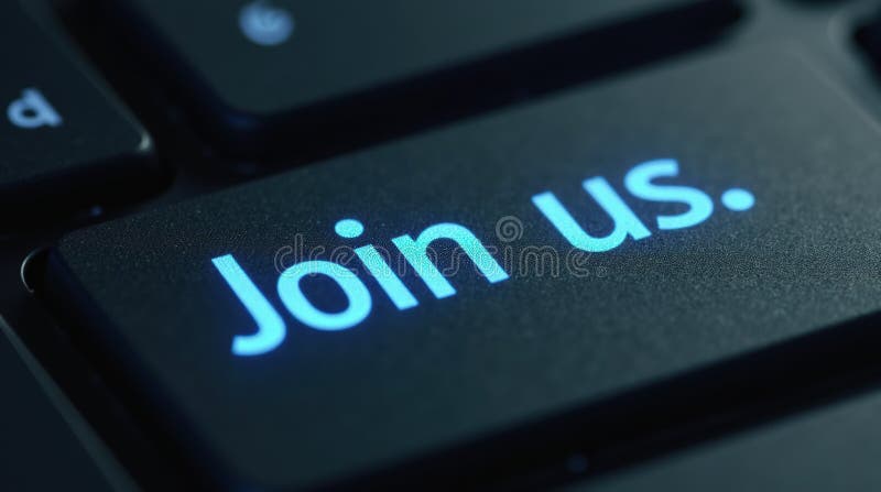 Join Us Button on Computer Keyboard Invitation Concept Stock ...