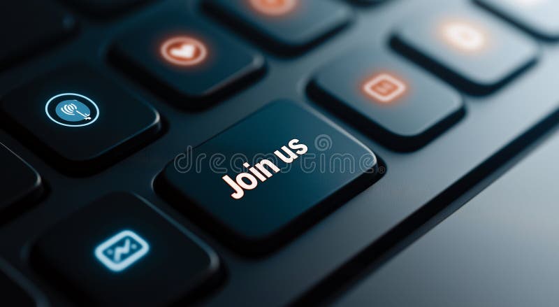 Join Us Button on Keyboard Symbolizing Connection and Engagement this ...