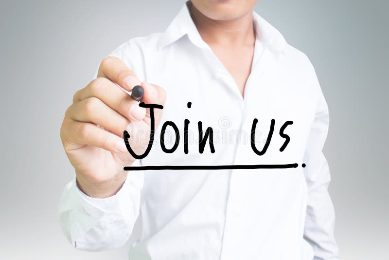 Join Us stock photo. Image of office, businessman, marker - 33320072