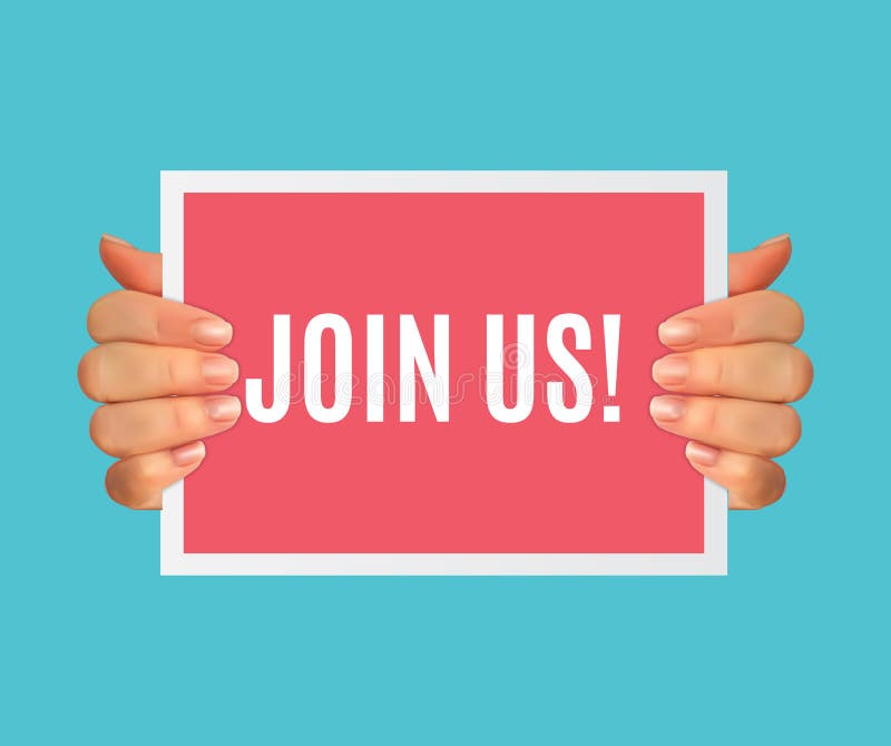 Join Us Concept of Important Announcement. Vector Illustration Stock ...