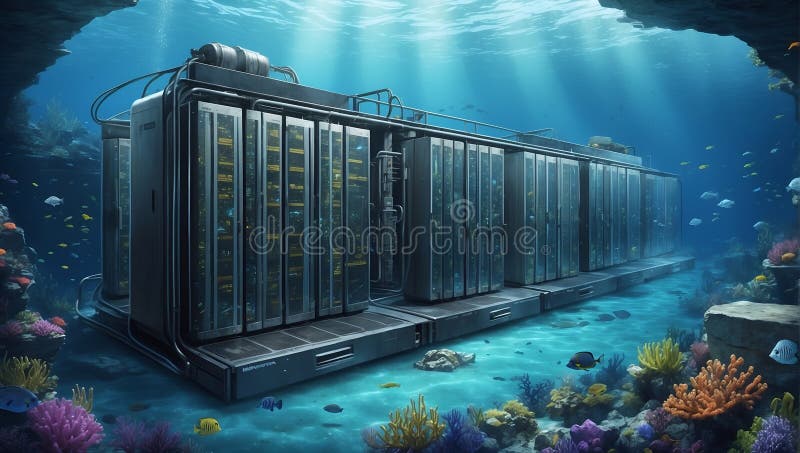Marine Information Oasis. AI Generate Stock Illustration - Illustration ...