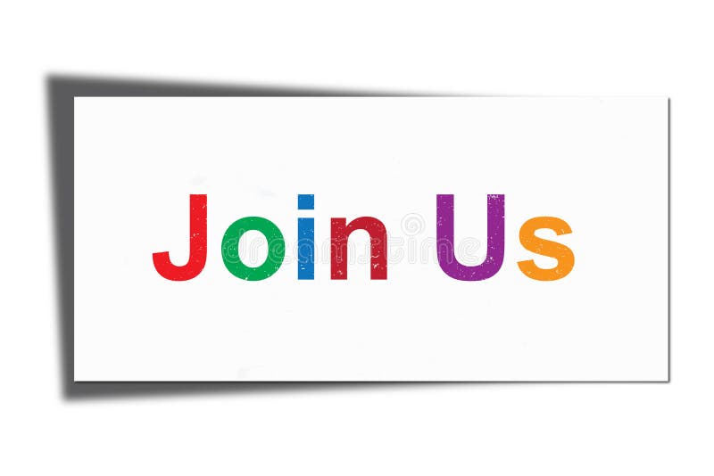 Join us graphic stock vector. Illustration of illustrated - 96727462