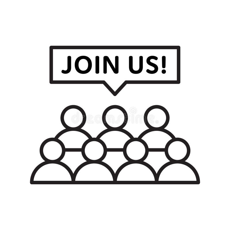 Join Us Icon, Symbol for Hiring, Membership Subscribe Registration ...