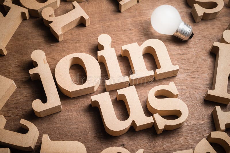Join Us Idea stock photo. Image of media, recruit, letters - 145334468